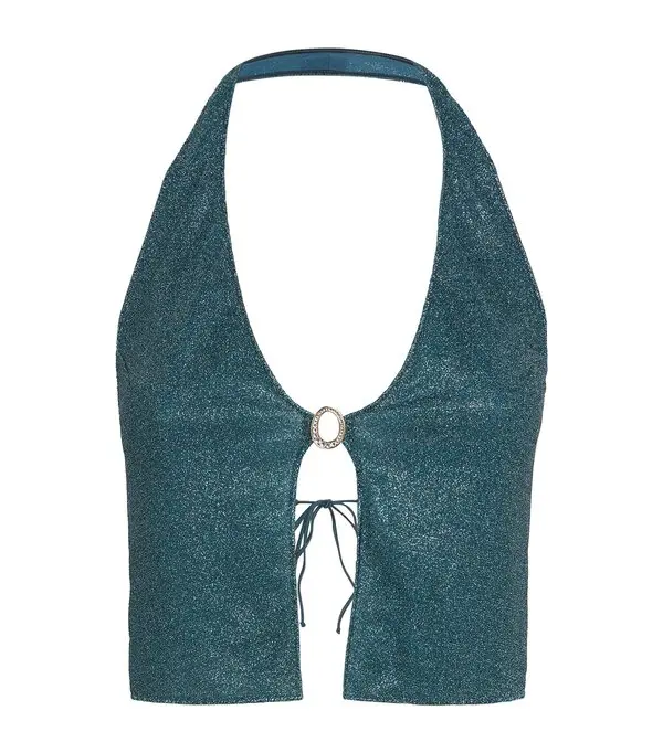 Oseree Lumière Halterneck Top - Blue