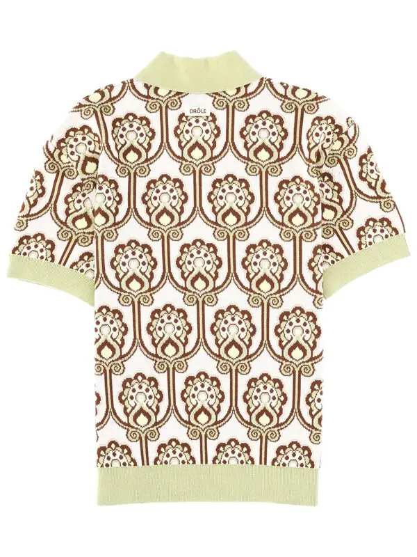 Drole De Monsieur Polo Shirt "maille Tapisserie - Multicolour