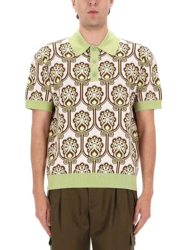 Drole De Monsieur Polo Shirt "maille Tapisserie - Multicolour