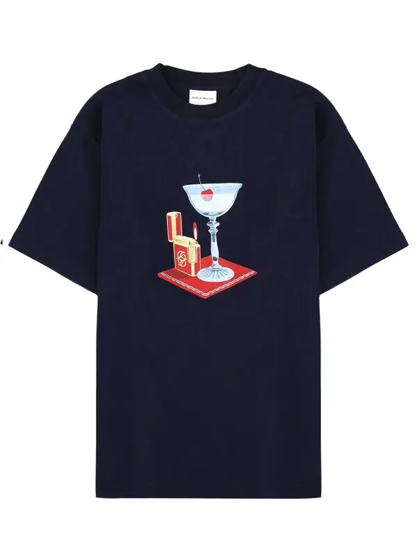 Drole De Monsieur Cocktail" T-shirt - Blue