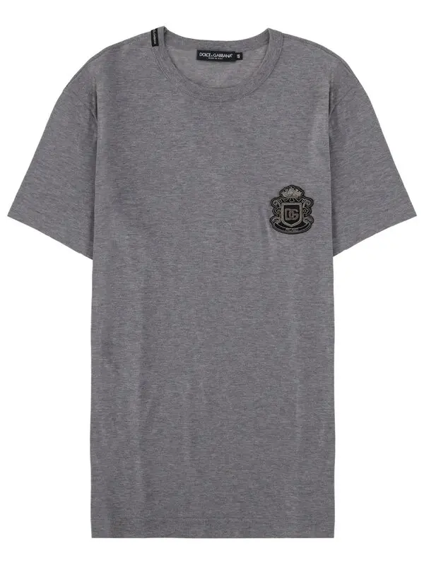 Dolce & Gabbana T-shirt With Heraldic Logo - Grey