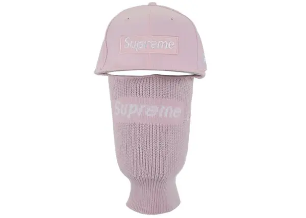 Supreme New Era Box Logo Balaclava Cap - Light Pink