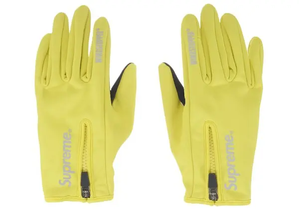 Supreme Windstopper Zip Gloves - Yellow