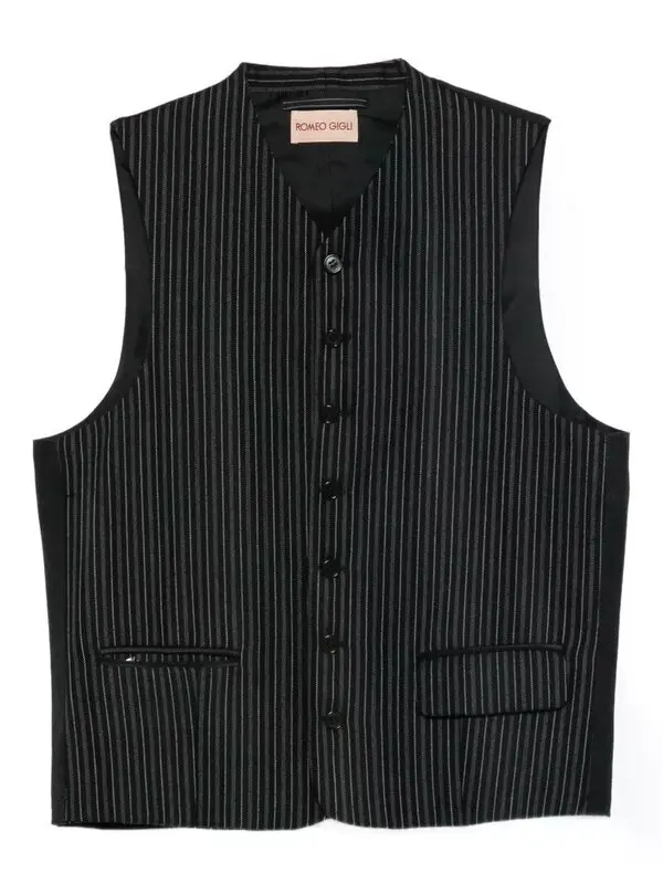ROMEO GIGLI 1990s Striped Waistcoat