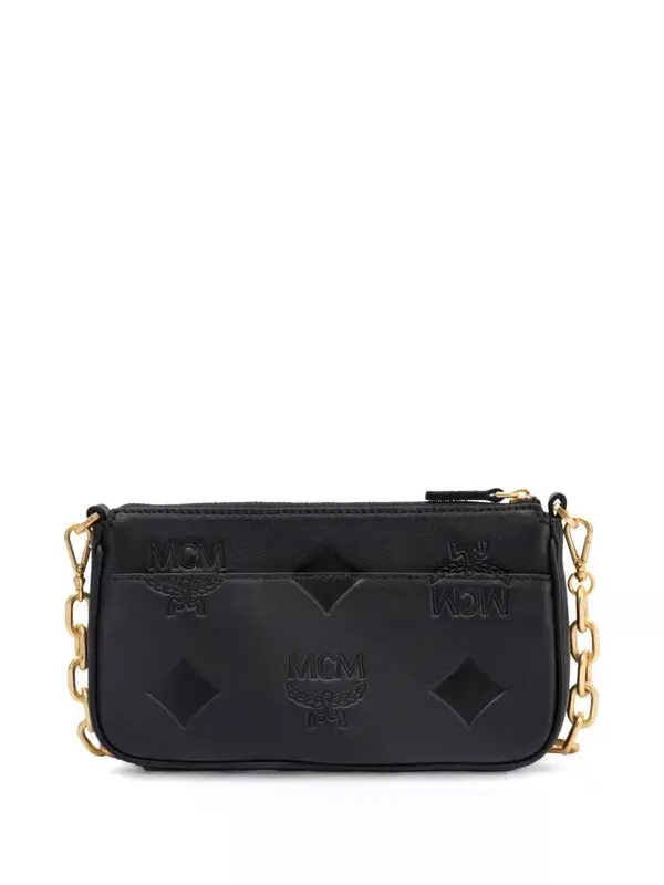 Mcm Debossed Logo Shoulder Bag