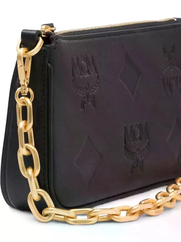 Mcm Debossed Logo Shoulder Bag
