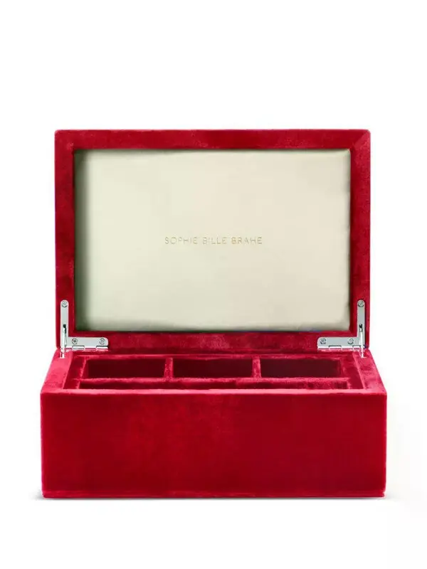 Sophie Bille Brahe Large Velvet Jewellery Box - Red