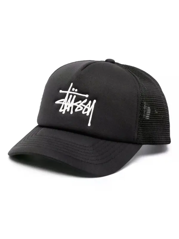 StÜssy Logo-embroidered Cap - Black
