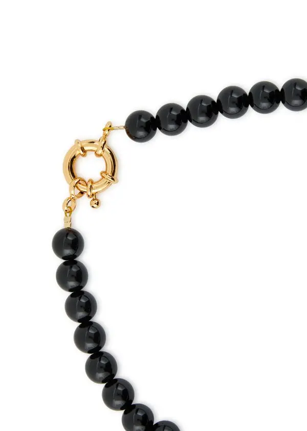 Timeless Pearly Tasseled Beaded Necklace - Multicoloured