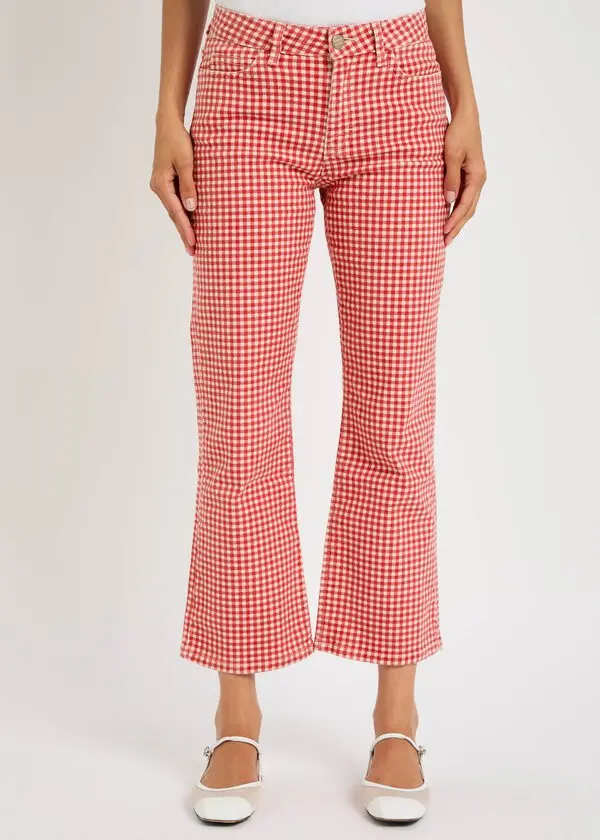 DAMSON MADDER Kenny Gingham Straight-leg Jeans