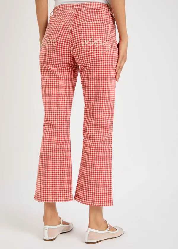 DAMSON MADDER Kenny Gingham Straight-leg Jeans