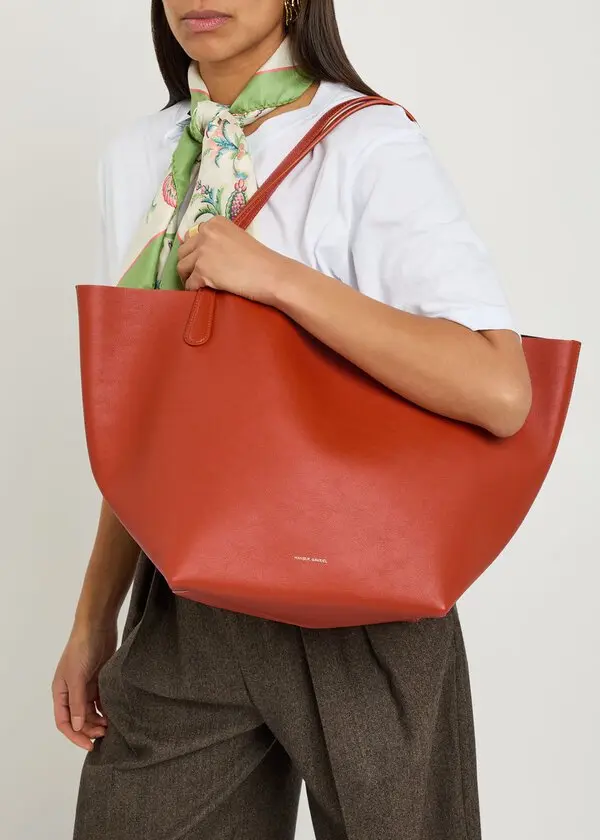 MANSUR GAVRIEL Leather Tote Bag - Red