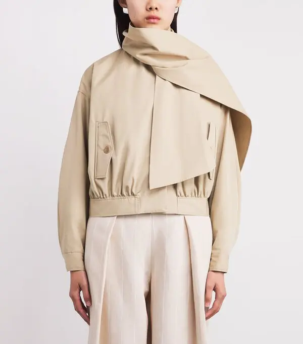 Claudie Pierlot Cotton Scarf Jacket - White