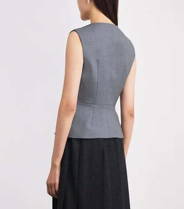 Maje Wool-blend Waistcoat - Black