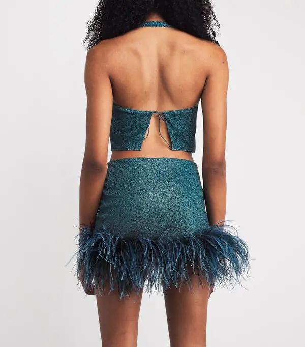 Oseree Lumière Halterneck Top - Blue