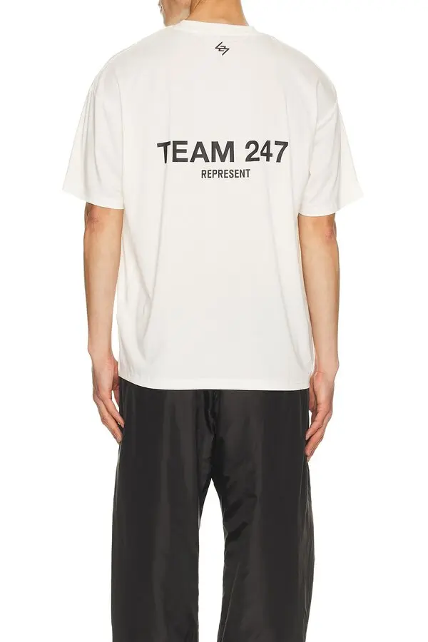 247 BY REPRESENT Team Oversized Tee In White - Flat White