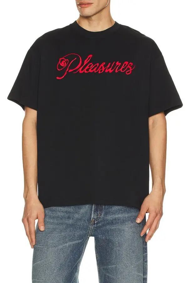 PLEASURES Scrawl T-shirt In ,red