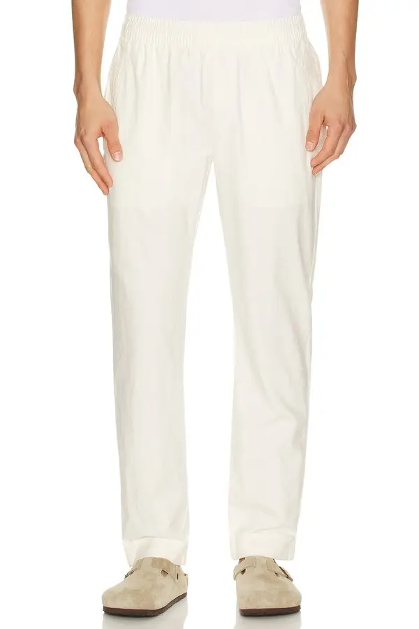 Onia Linen Cotton Stretch Cuff Pant