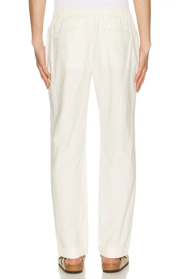 Onia Linen Cotton Stretch Cuff Pant