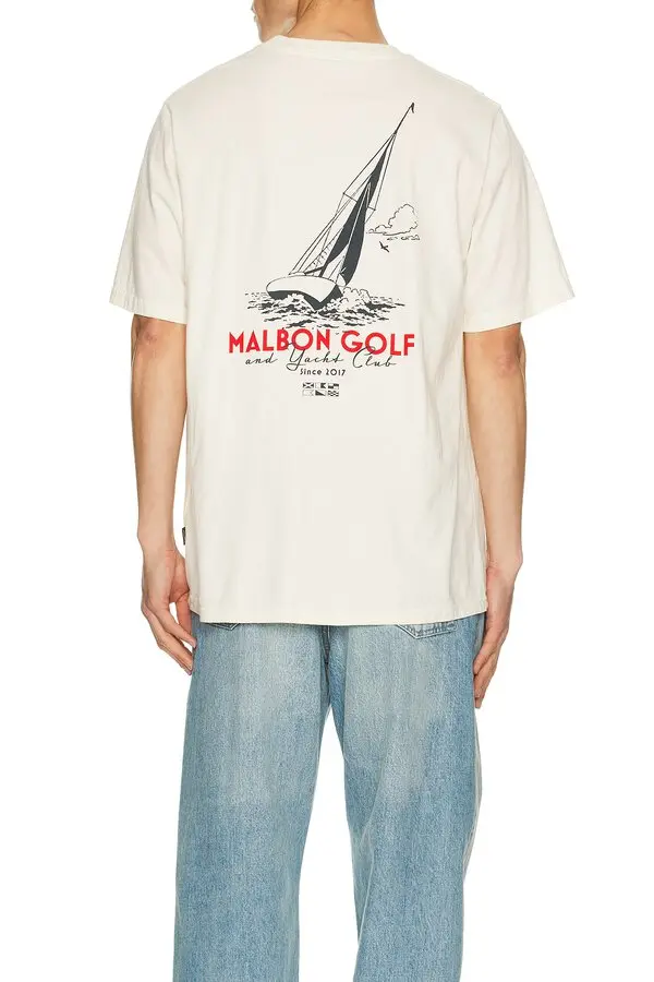MALBON Vista Keel Tee In Cream