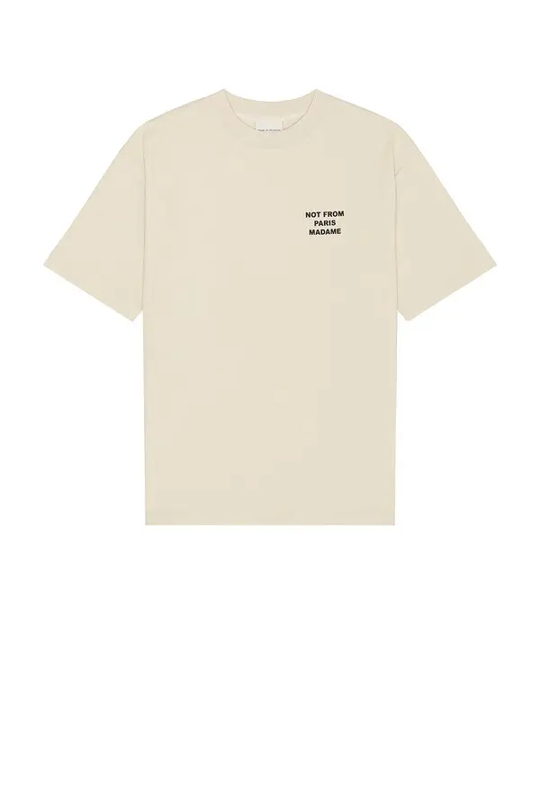 Drole De Monsieur Dr&ocirc;le De Le T-shirt Slogan In Cream