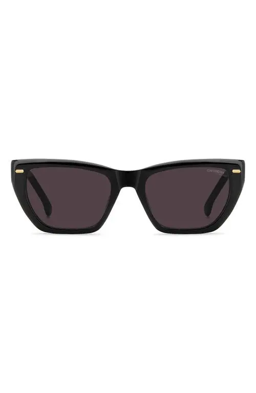 Carrera Eyewear 52mm Rectangular Sunglasses - Black/mauve