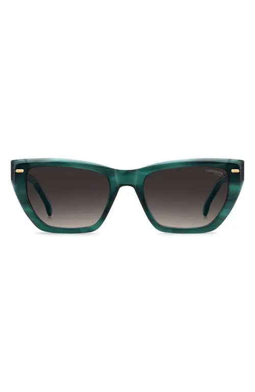 Carrera Eyewear 52mm Rectangular Sunglasses - Green Horn/dark Grey