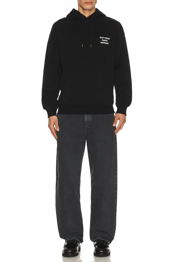 Drole De Monsieur Le Hoodie Slogan - Black