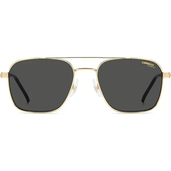 Carrera Eyewear 57mm Oversized Aviator Sunglasses - Gold/grey