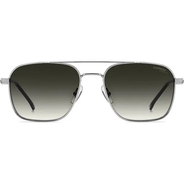 Carrera Eyewear 57mm Oversized Aviator Sunglasses - Ruthenium Black/green Shaded