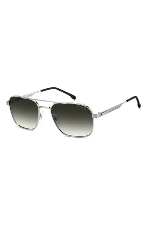 Carrera Eyewear 57mm Oversized Aviator Sunglasses - Ruthenium Black/green Shaded
