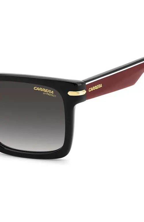 Carrera Eyewear 55mm Gradient Rectangular Sunglasses - Black Red/dark Grey Sf