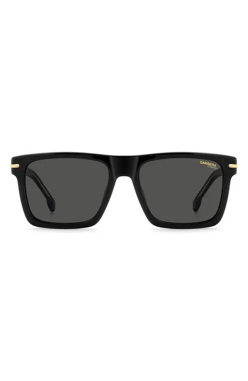 Carrera Eyewear 55mm Gradient Rectangular Sunglasses - Black/grey