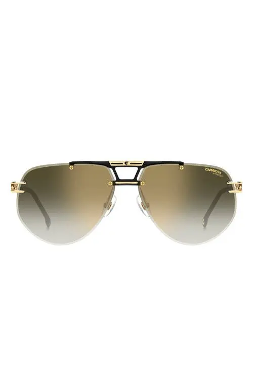Carrera Eyewear 63mm Oversized Sunglasses - Matte Black Gold/green