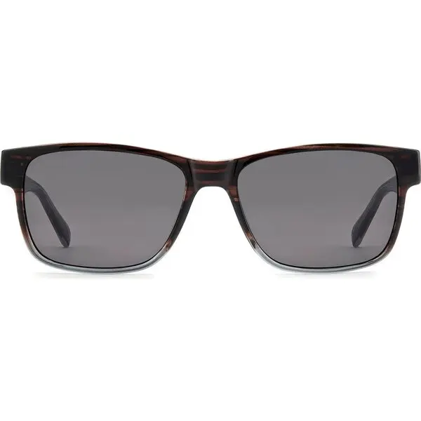 Fossil 58mm Rectangular Sunglasses - Brown Horn/grey