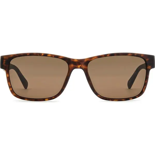 Fossil 58mm Rectangular Sunglasses - Matte Havana/brown