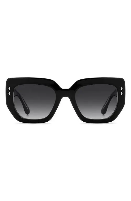 Isabel Marant 53mm Rectangular Sunglasses - Black/dark Grey Sf
