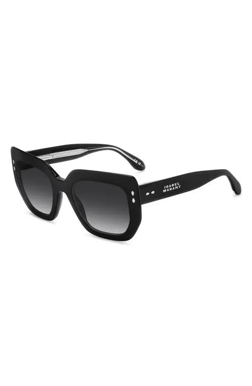 Isabel Marant 53mm Rectangular Sunglasses - Black/dark Grey Sf