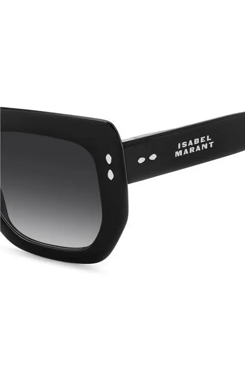 Isabel Marant 53mm Rectangular Sunglasses - Black/dark Grey Sf