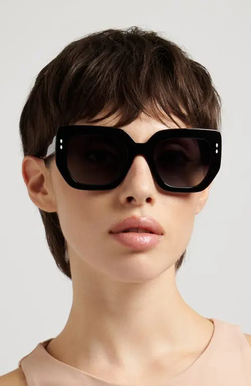 Isabel Marant 53mm Rectangular Sunglasses - Black/dark Grey Sf