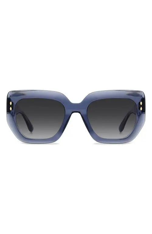 Isabel Marant 53mm Rectangular Sunglasses - Blue/dark Grey Sf