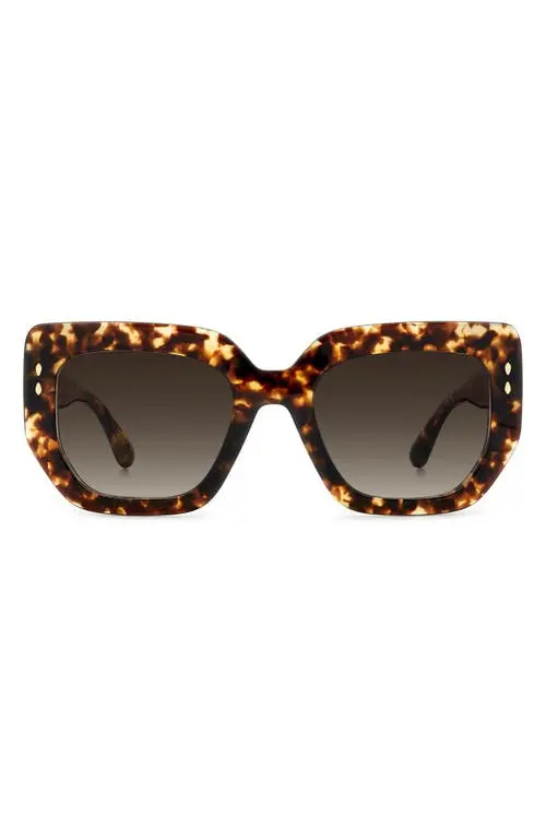 Isabel Marant 53mm Rectangular Sunglasses - Havana/brown Sf