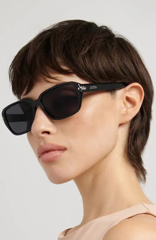 Isabel Marant 58mm Rectangular Sunglasses - Black/grey