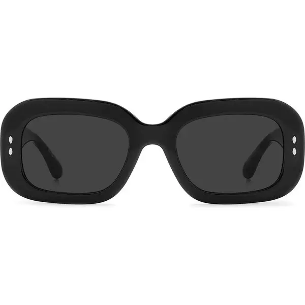 Isabel Marant 53mm Rectangular Sunglasses - Black/grey