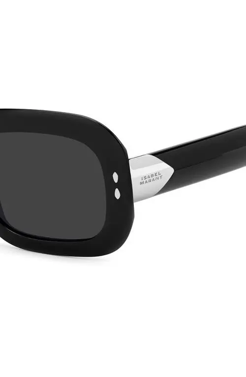 Isabel Marant 53mm Rectangular Sunglasses - Black/grey