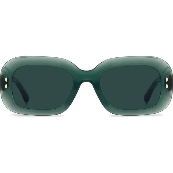 Isabel Marant 53mm Rectangular Sunglasses - Green/blue