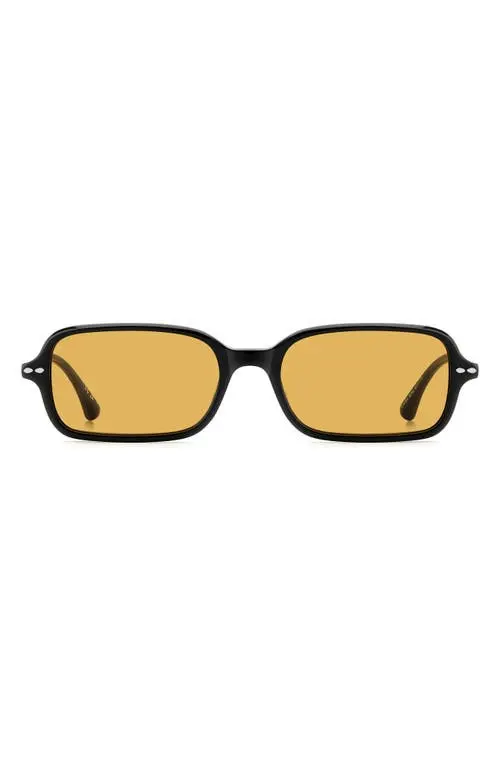 Isabel Marant 52mm Rectangular Sunglasses - Black/yellow