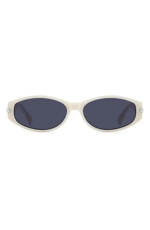 Isabel Marant 58mm Oval Sunglasses - Ivory/blue
