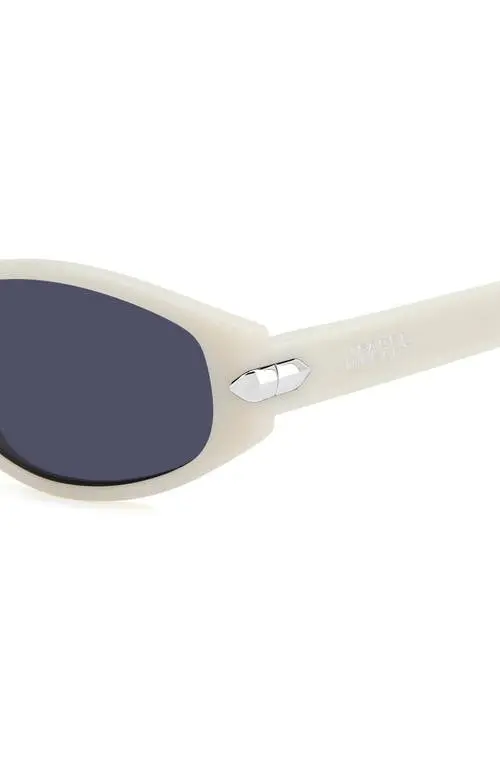 Isabel Marant 58mm Oval Sunglasses - Ivory/blue
