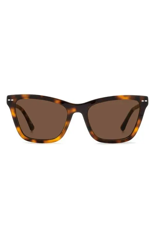 Isabel Marant 55mm Cat Eye Sunglasses - Brown Havana/brown